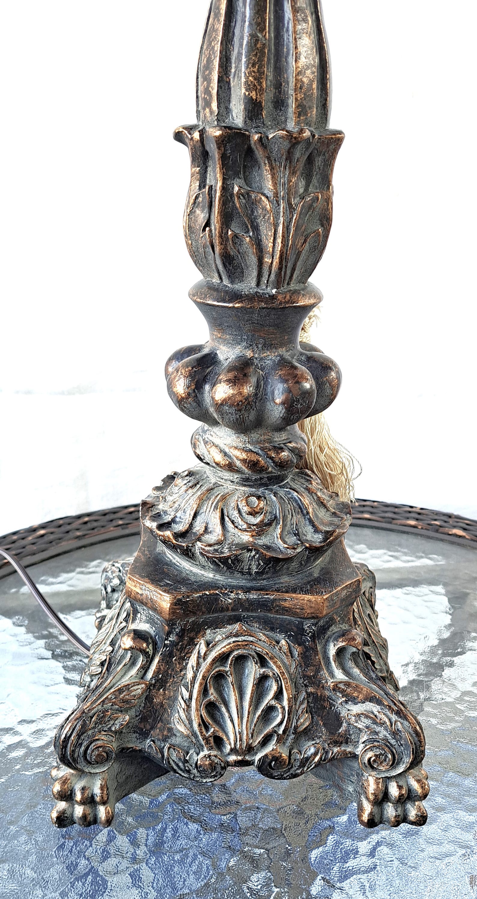 Rewired Vintage Berman Table Lamp Base Claw Foot - Etsy