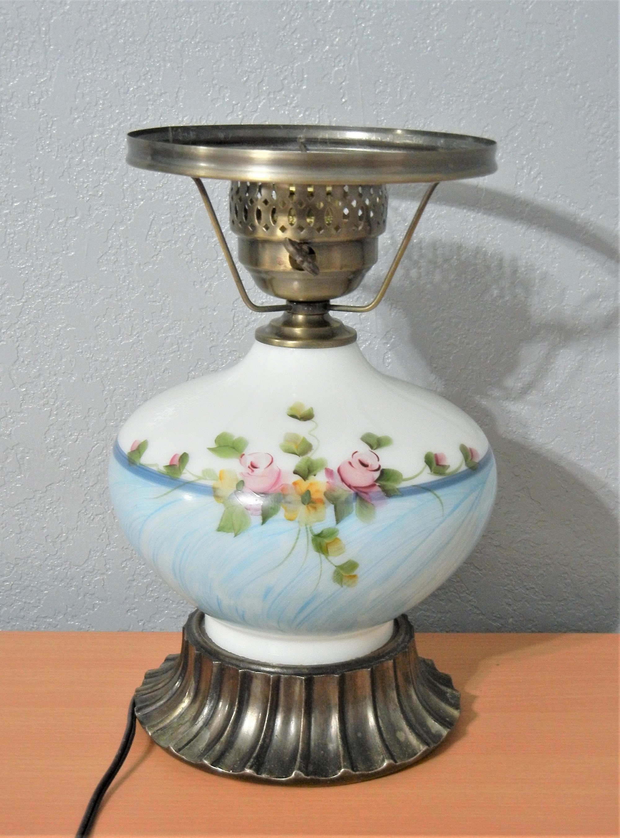 Rewired Hurricane Lamp Base 7 Fitter Milk Glass - Etsy