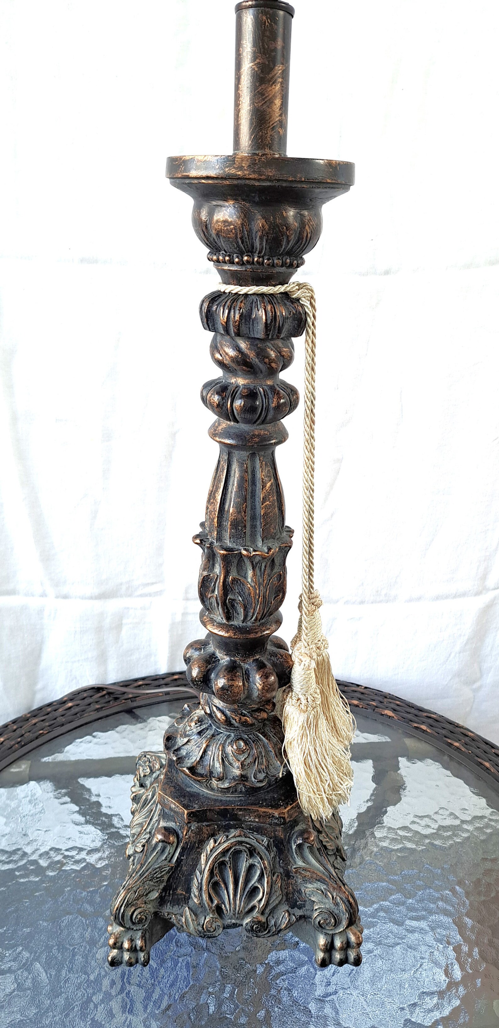 Rewired Vintage Berman Table Lamp Base Claw Foot - Etsy