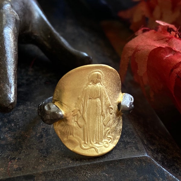 Virgin Mary Ring - Etsy