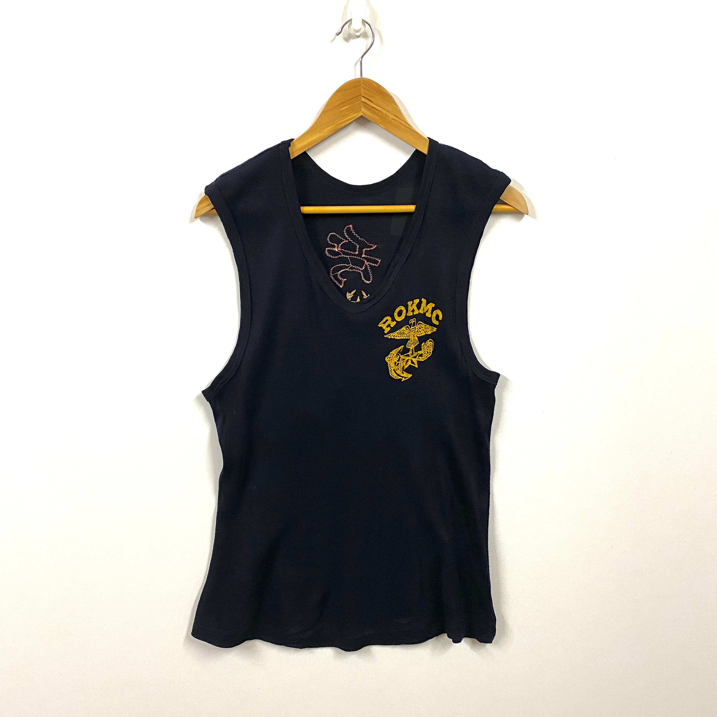 Vintage Republic of Korea Marine Corps ROKMC Sleeveless T Shirt Tank ...