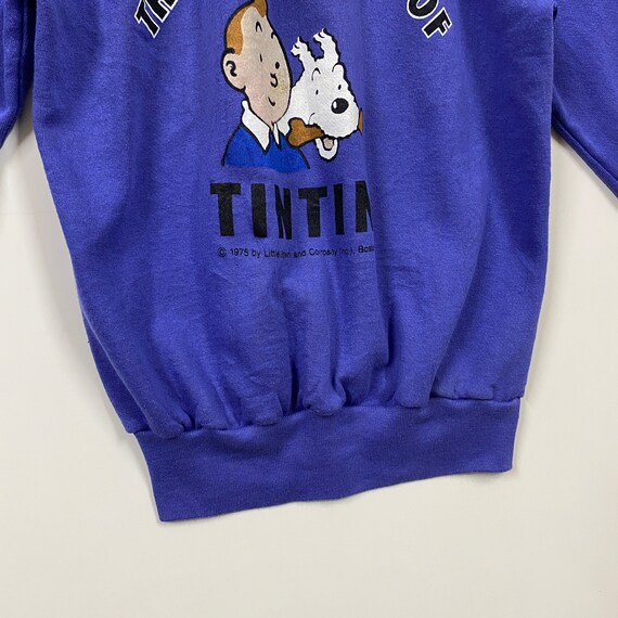 RARE Vintage The Adventures Of Tintin Sweatshirt Tint… - Gem
