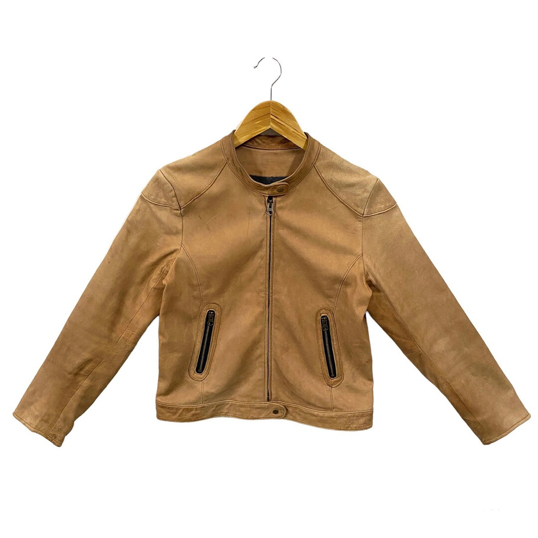 Japanese Brand Sheep Skin Leather Jacket Biker Motorcycle Jacket ...