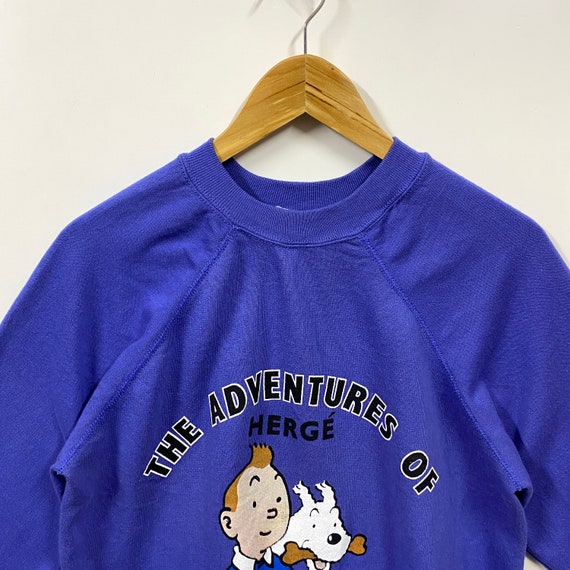 RARE Vintage The Adventures Of Tintin Sweatshirt Tint… - Gem