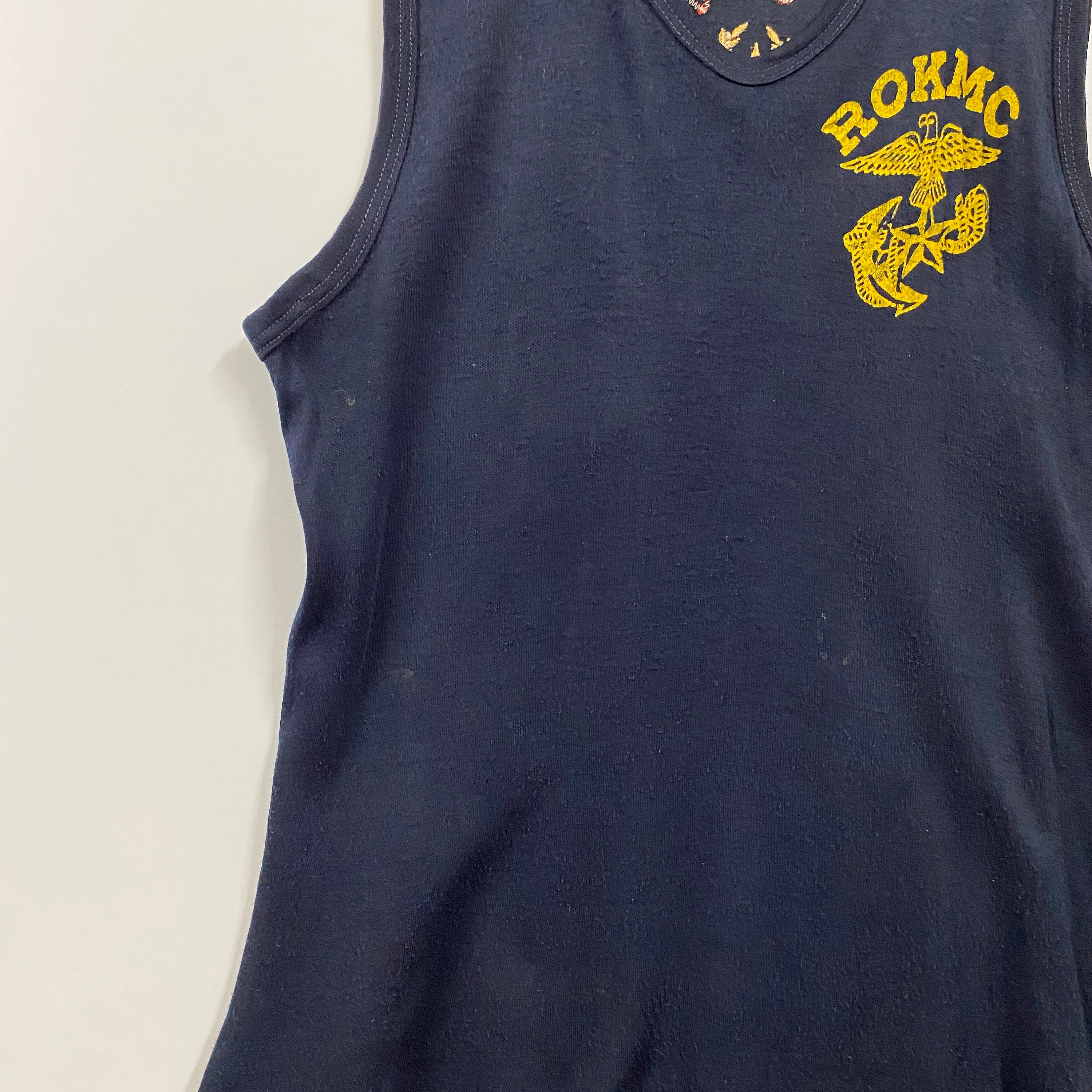 Vintage Republic of Korea Marine Corps ROKMC Sleeveless T Shirt Tank ...
