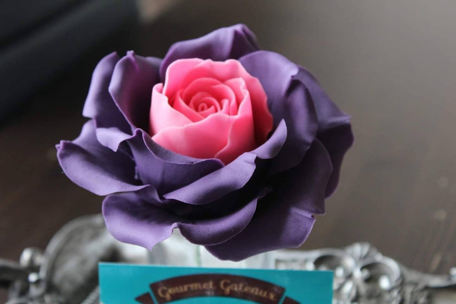 Handmade Edible Sugar Tea Rose Vintage English TWO TONED Cake Topper - Etsy