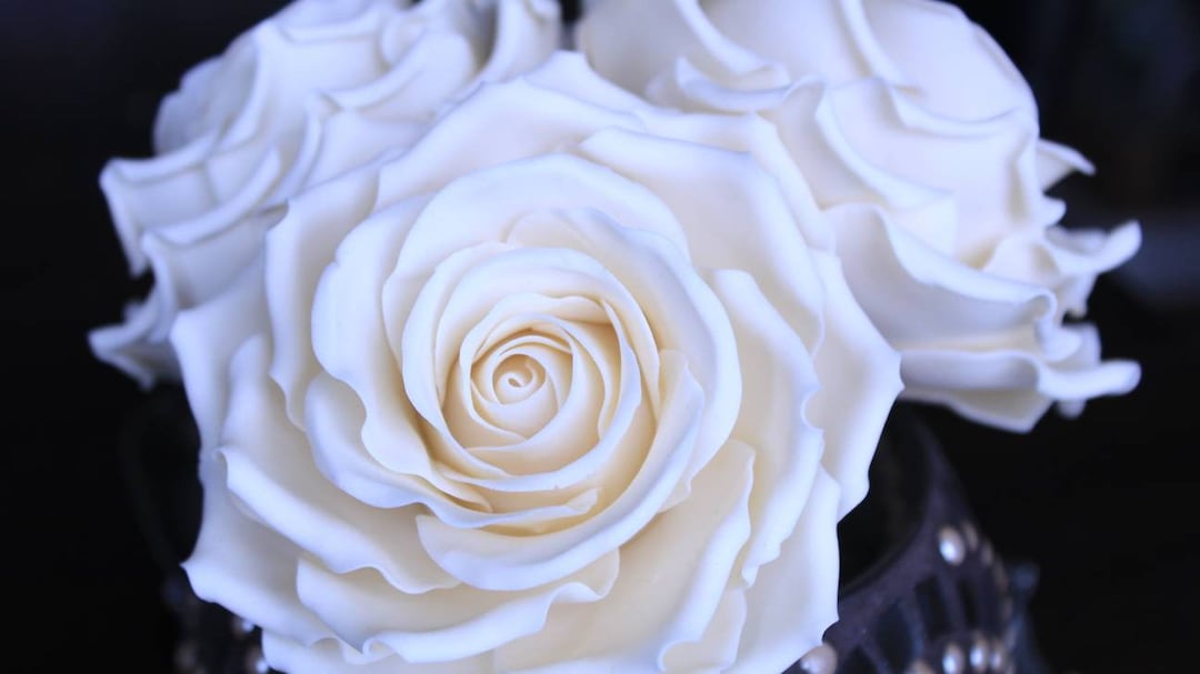 LARGE, MEDIUM & SMALL Handmade Edible Sugar Roses, Cake Toppers Bouquet ...