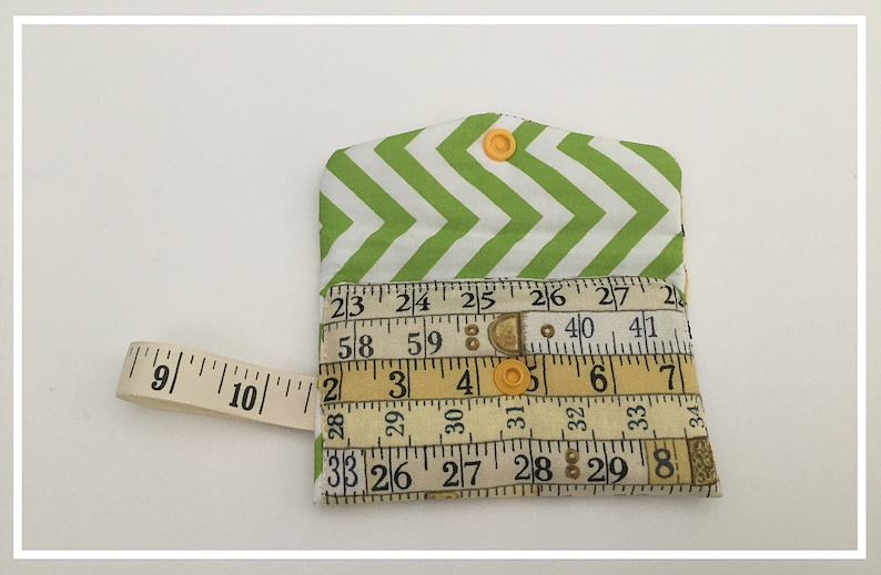 Yellow Tape Measure Fabric Credit Card Holder - Etsy