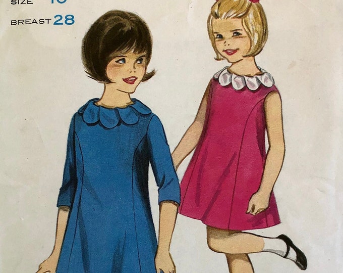 1960s Sewing Pattern Girls Vintage Dress Pattern Butterick 3484 - Etsy