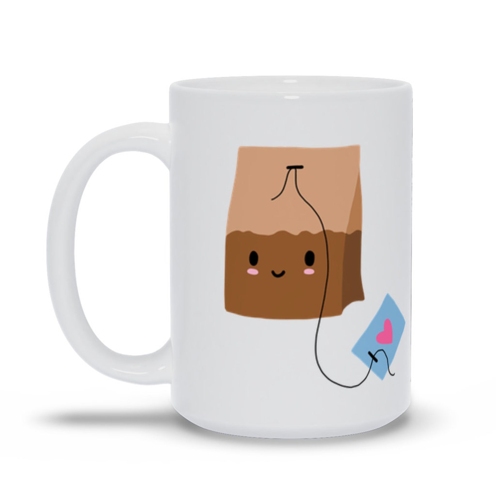 Taza linda de la bolsa de té taza de té Kawaii con etiqueta - Etsy España