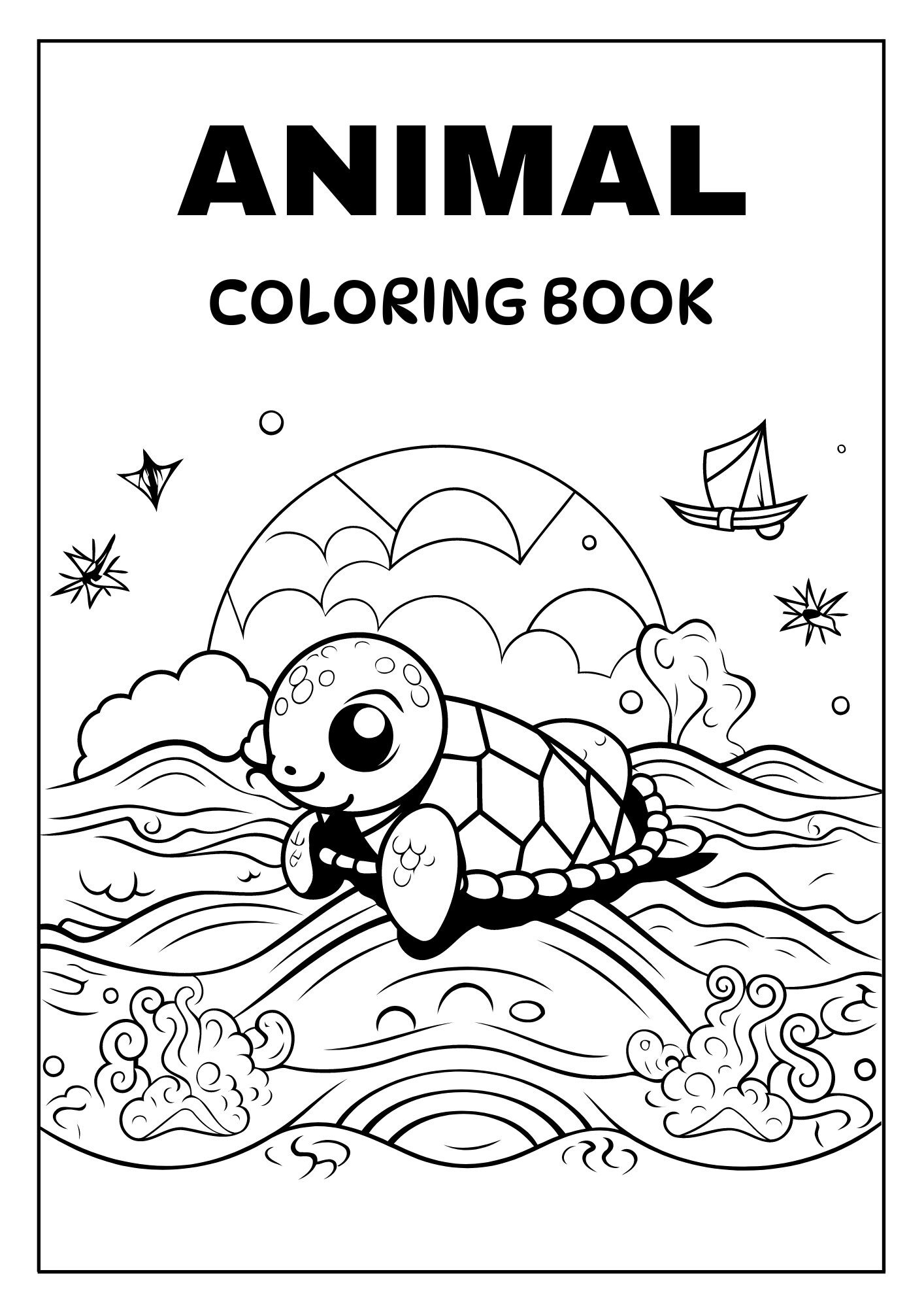10 Animal Coloring Book for Kids and Adults - Printable Coloring Pages ...