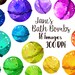 Watercolor Bath Bombs Clipart Pampering Download Instant | Etsy