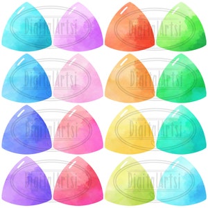 Watercolor Triangles Clipart - Triangle Shapes Download - Instant ...