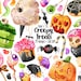 Watercolor Halloween Candy Clipart Creepy Treats Download - Etsy