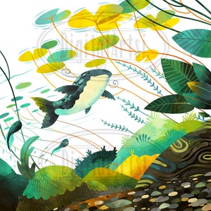 Watercolor Pond Clipart - Environment Download - Instant Download ...