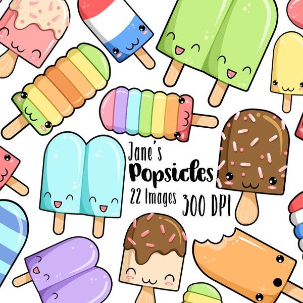 Popsicle Clipart - Etsy