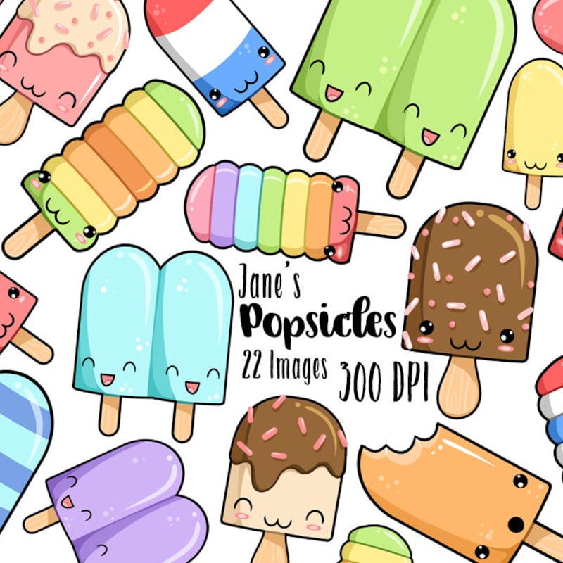 Popsicle Clipart - Etsy