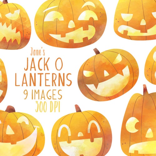 Watercolor Halloween String Lights Clipart Instant Download | Etsy