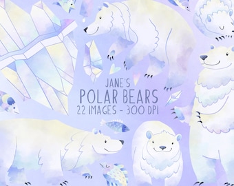 Arctic Animals Clipart, Polar Animal Clipart, Winter Animals Clipart ...