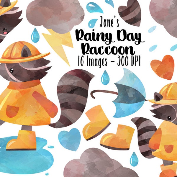 Rainy Day Clipart - Etsy