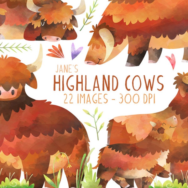 Fluffy Cow Clipart - Etsy