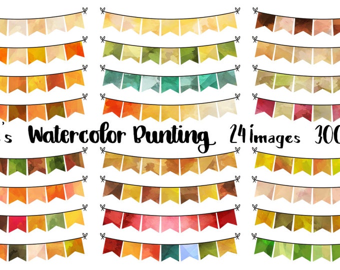 Bunting Clipart Set. Bunting Clip Art. Halloween Clipart. Autumn. Fall ...