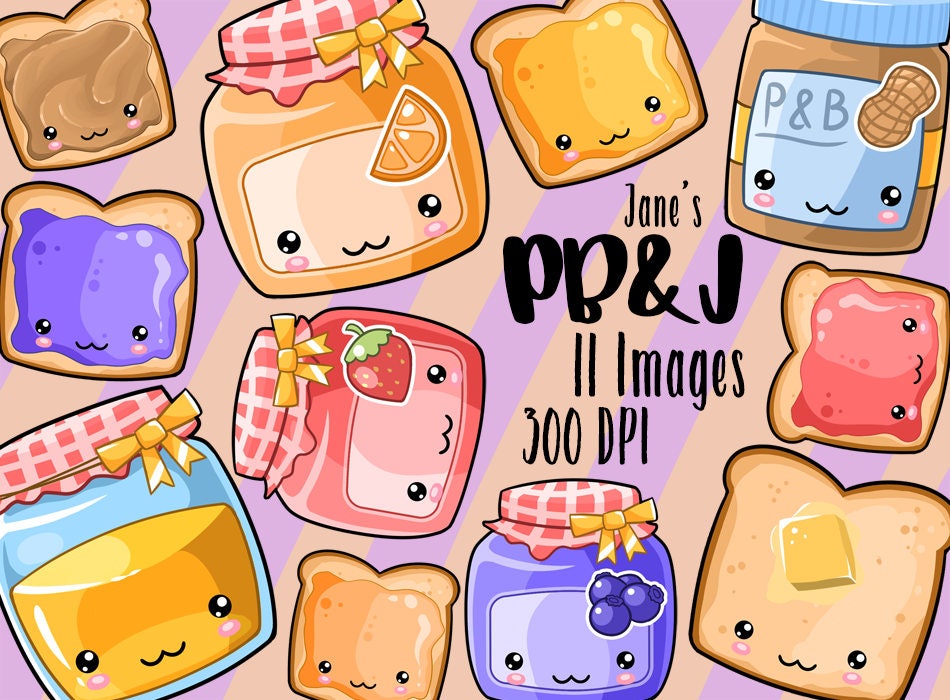 Kawaii Breakfast Clipart, Toast Clipart, Bacon Clipart, Bread Clipart ...
