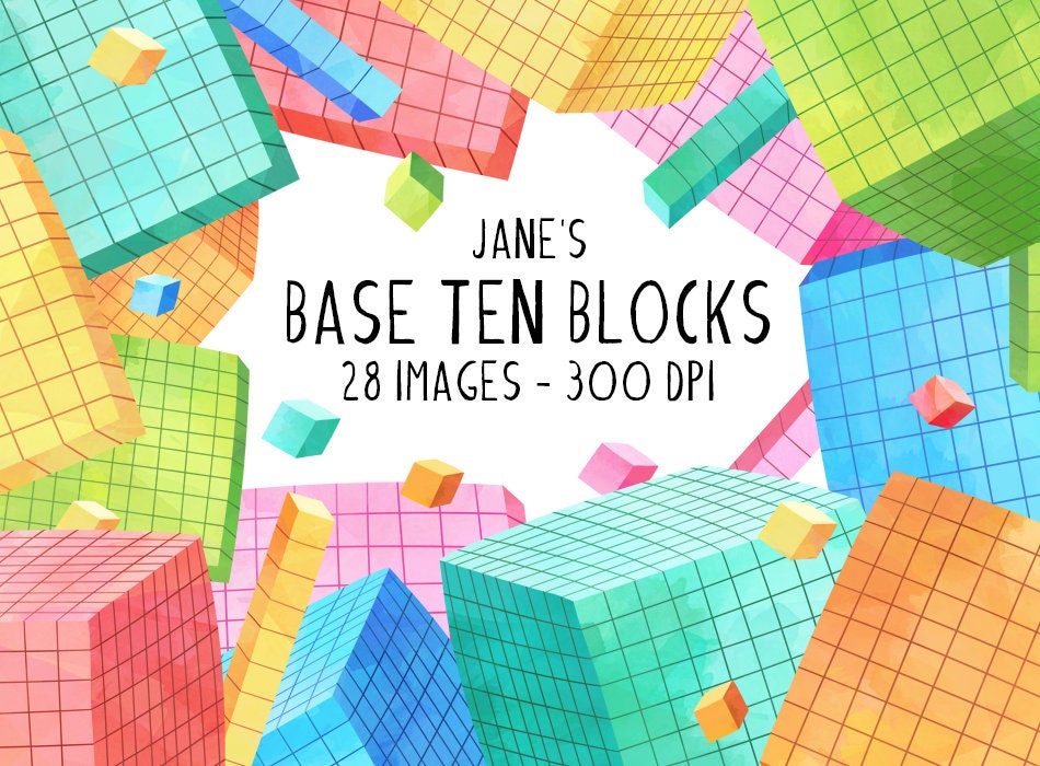 Base Ten Blocks Clipart School Supplies Download Instant - Etsy Australia