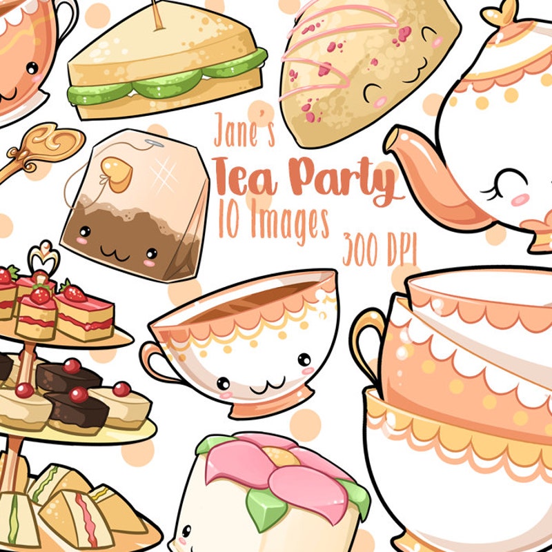 Tea Party Clip Art - Etsy