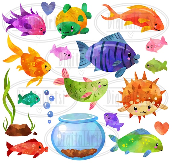 Colorful Tropical Fish Clipart