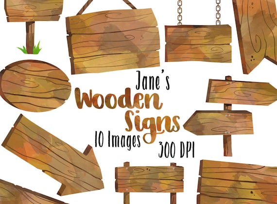 Wood Plank Sign Clipart