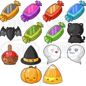 Kawaii Halloween Clipart - Spooky Download - Kawaii Design Download ...