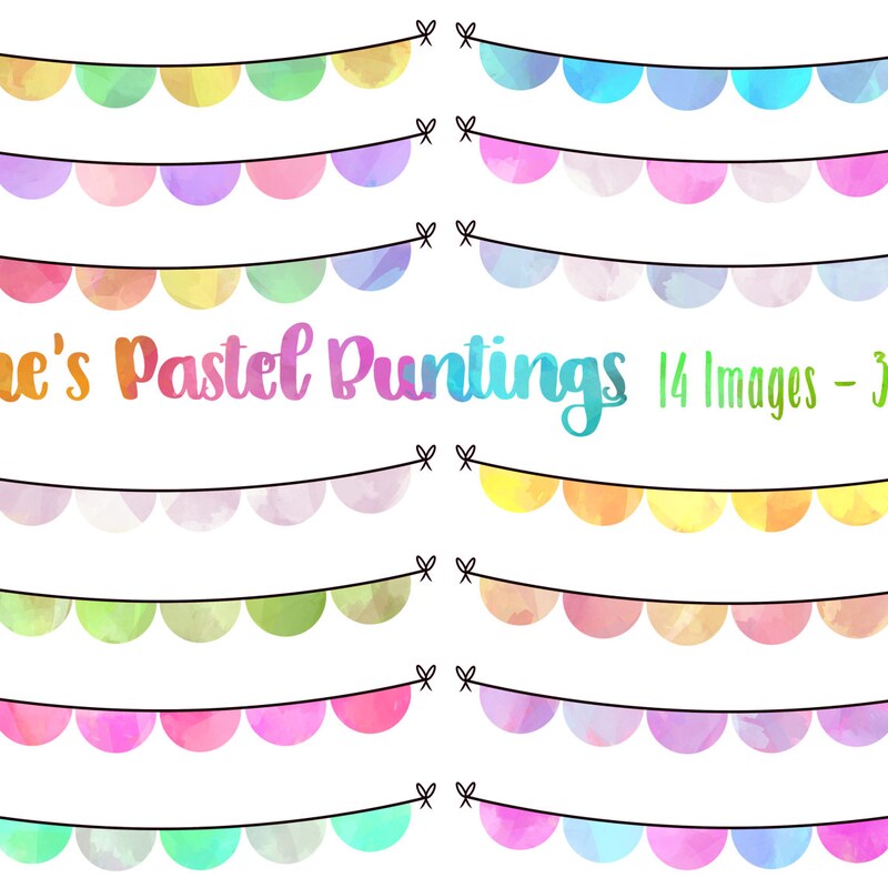 Pastel Bunting - Etsy