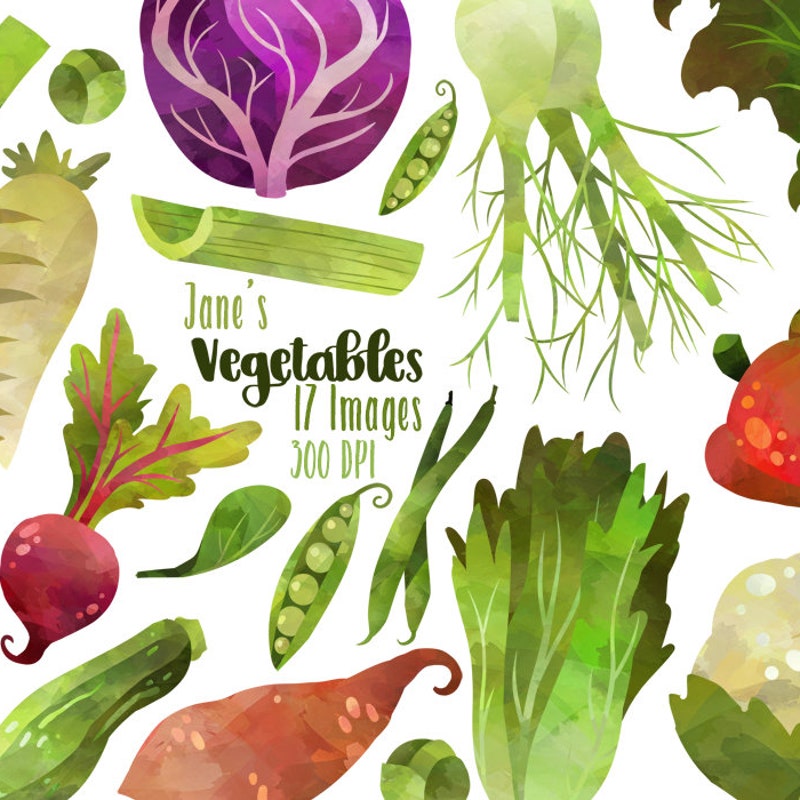 Vegetable Clipart - Etsy