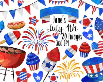 4th of July Clipart | Etsy