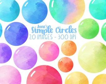 Watercolor Circles Clipart / Watercolor Clipart Dots / Dots Download ...