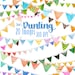 Watercolor Bunting Clipart Triangle Bunting Download - Etsy