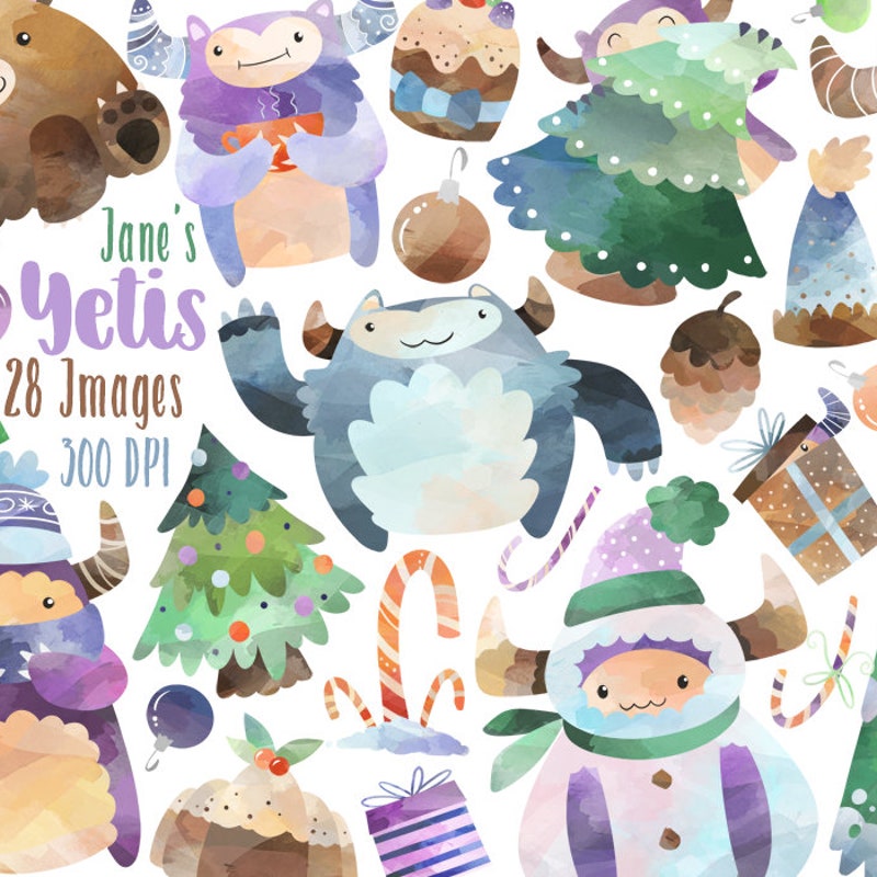 Yeti Clipart - Etsy