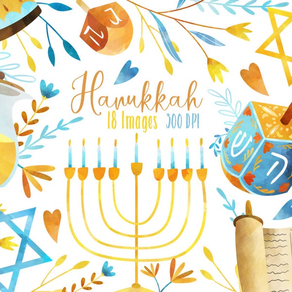 Hanukkah Clipart - Etsy