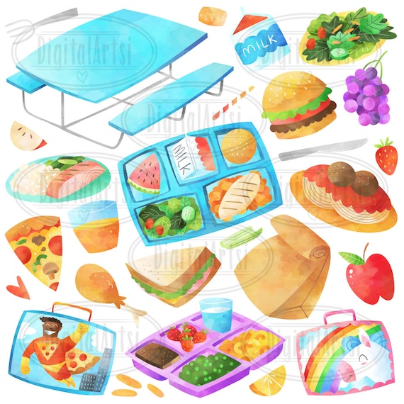 Kids In School Cafeteria Clipart