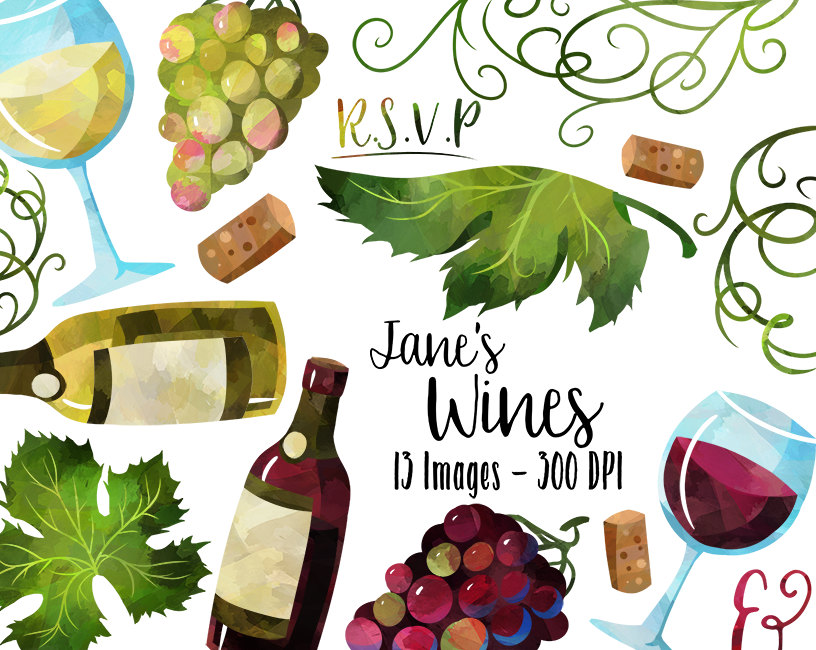 Clipart Grapes Wine