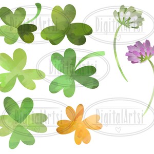 Watercolor Clover Clipart: Shamrock Graphics, St. Patrick's Day ...