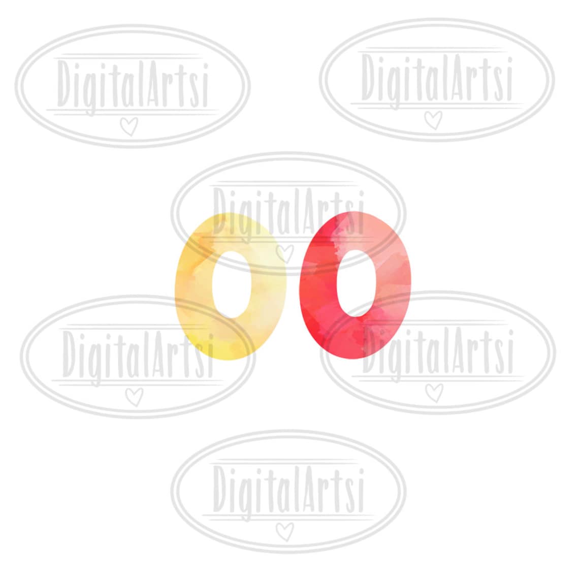 Watercolor Numbers Clipart Math Download Instant Download | Etsy