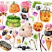 Watercolor Halloween Candy Clipart: Creepy Treats Download (PNG, Hand ...