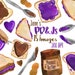 Watercolor Peanut Butter and Jelly Clipart PB&J Download | Etsy