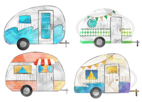 Vintage Camper Clipart