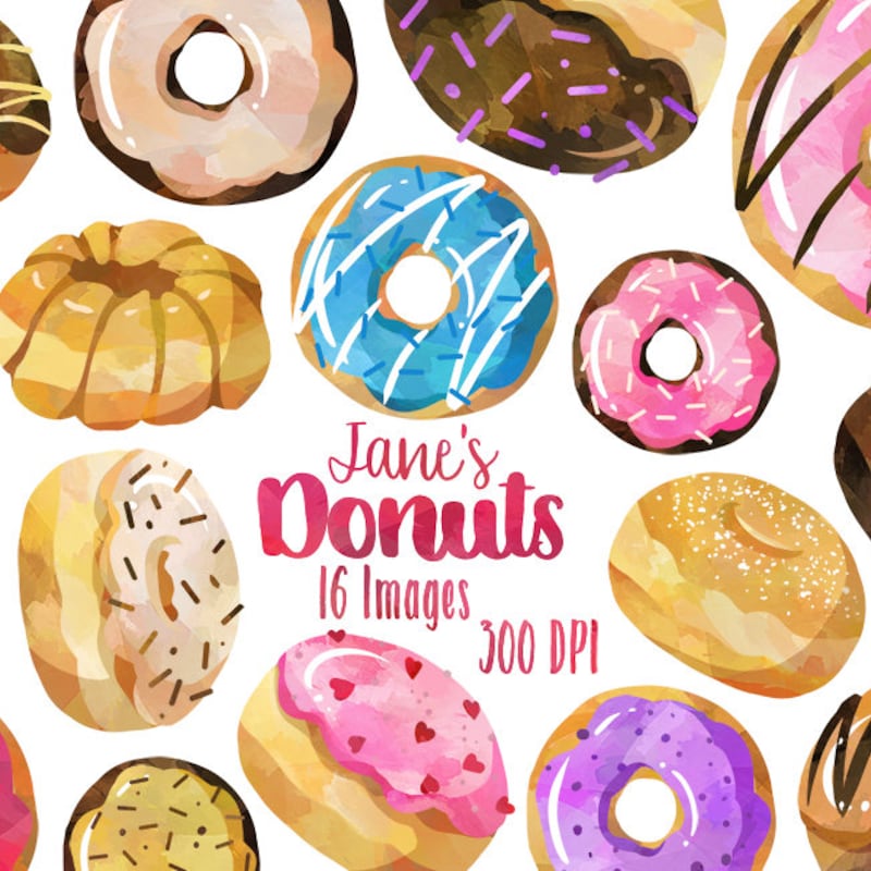 Donuts & Sweets Clipart - Etsy