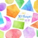 Watercolor 2D Shapes Clipart Shapes Download Instant - Etsy