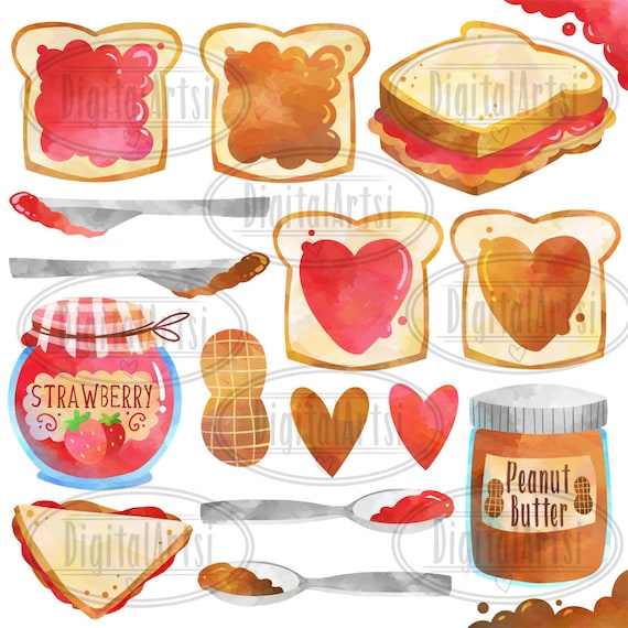 Peanut Butter And Jelly Sandwich Clip Art