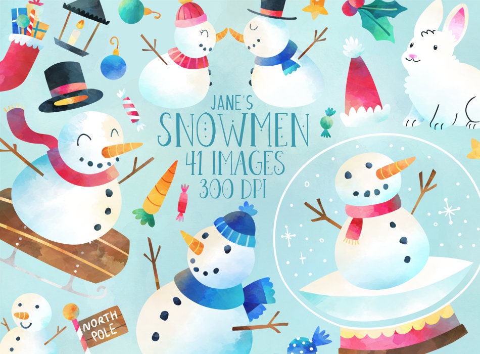 Snowman Borders Clipart